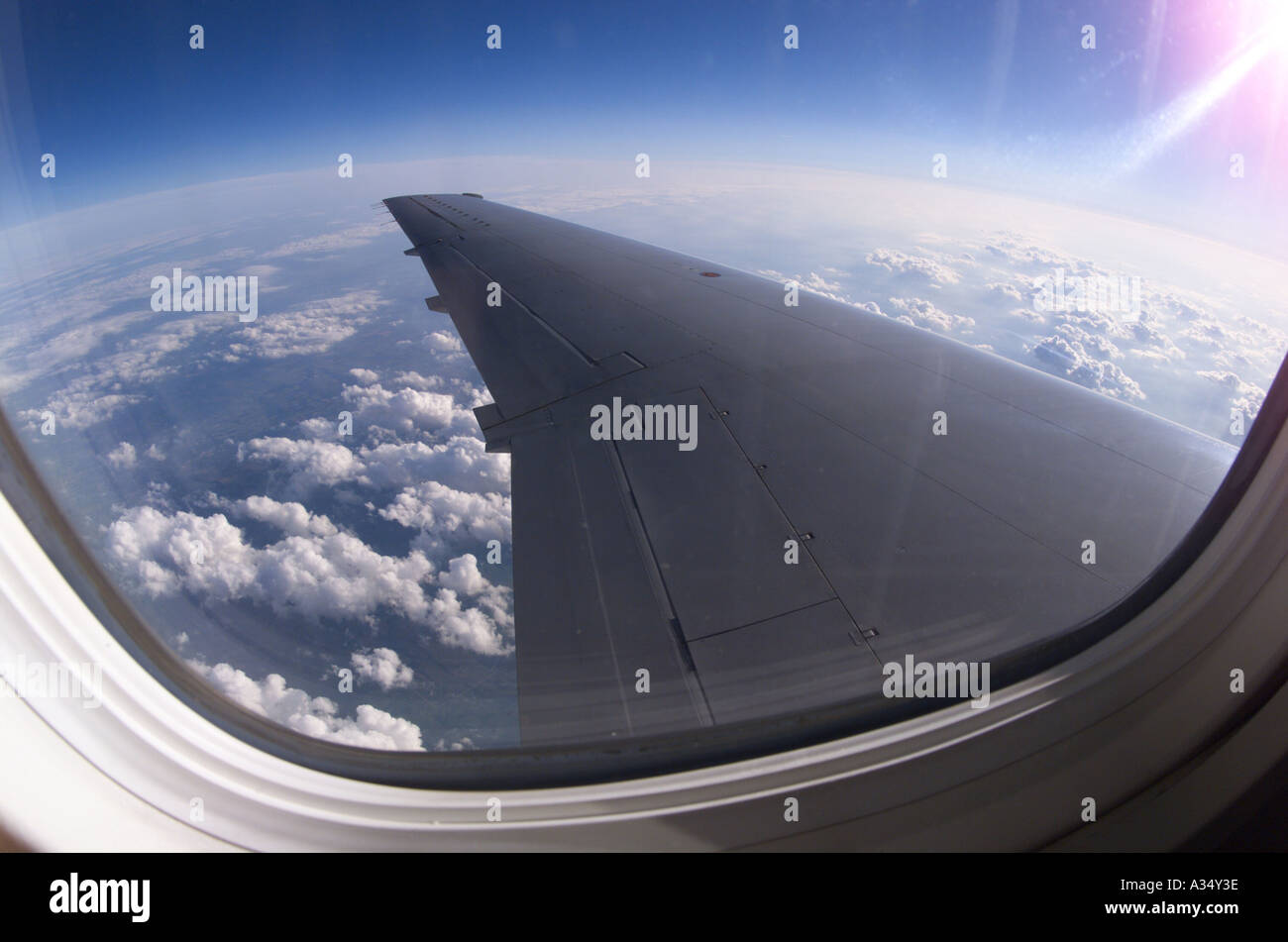 view from the passenger window of a jet Stock Photo - Alamy