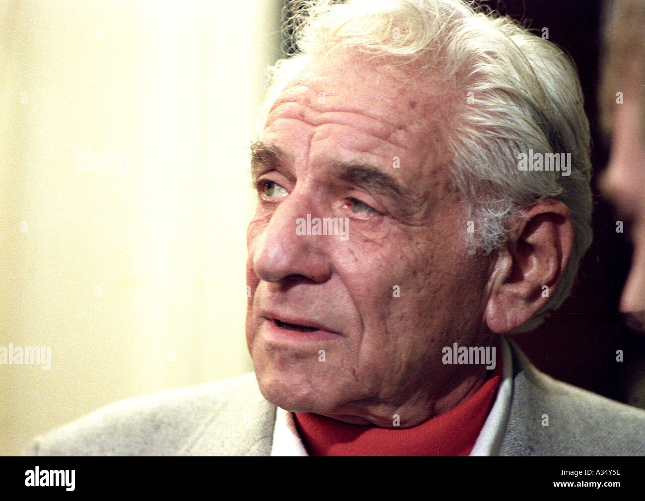 Leonard Bernstein American musical composer and conductor Stock Photo ...
