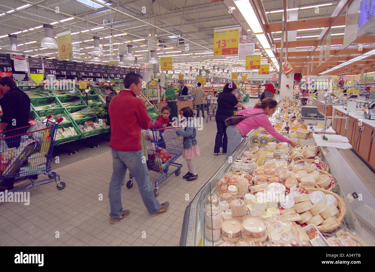 Interior of hypermarket Cherbourg France EU Europe Stock Photo - Alamy