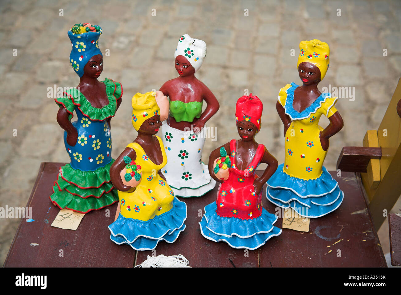 Colourful ceramic models of Cuban women for sale, Camaguey, Camaguey ...