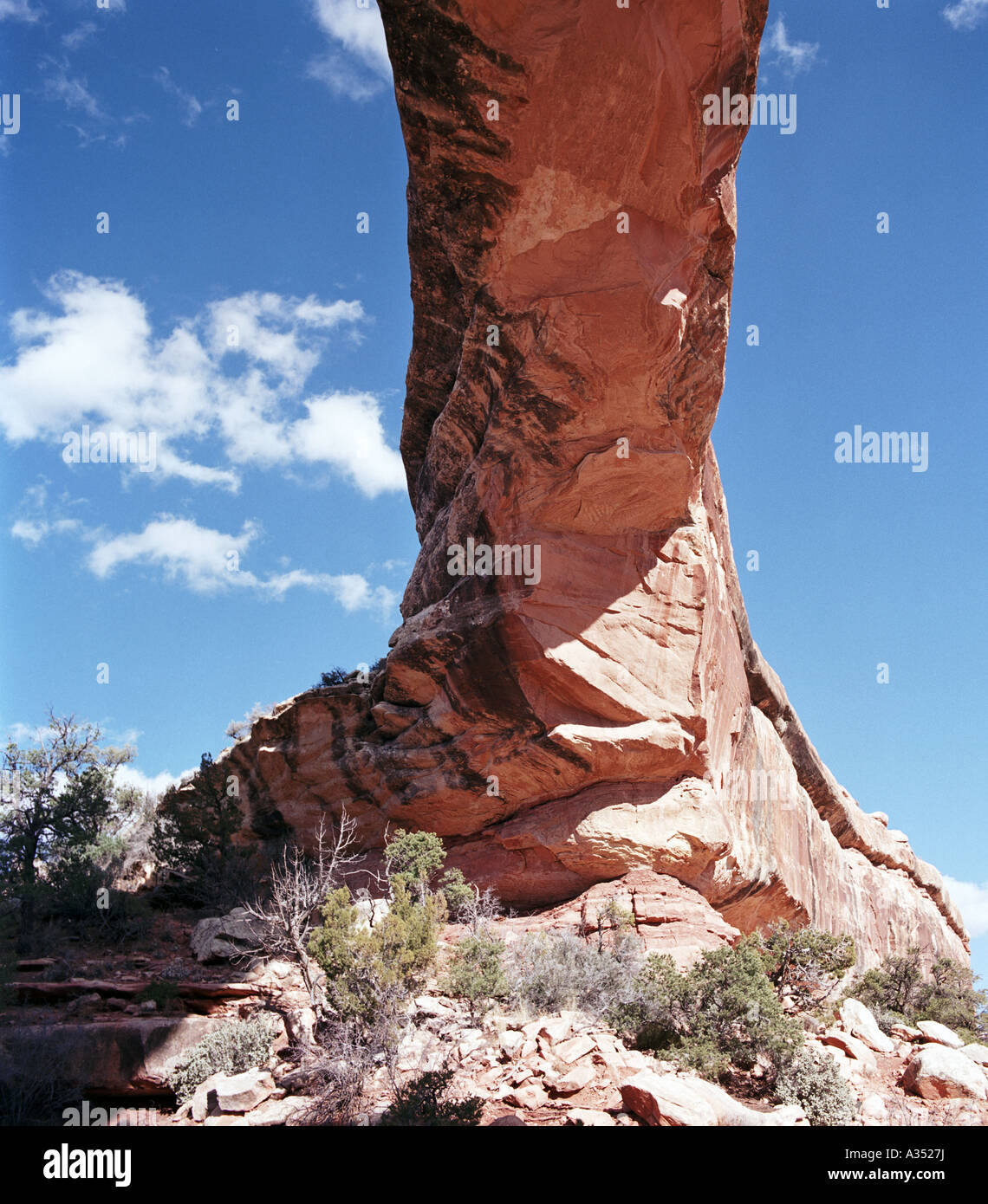 USA Utah Natural Bridges National Monument Owachomo Bridge Stock Photo ...