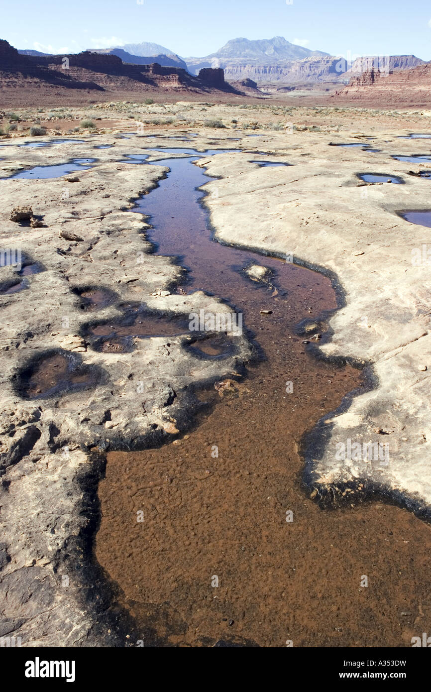 Glen Canyon National Recreation Area in Utah with the Henry Mountains ...