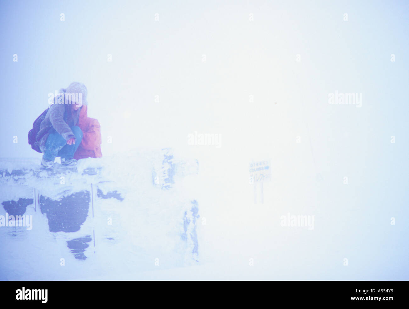 climbing in a blizzard. Aomori Japan Stock Photo - Alamy