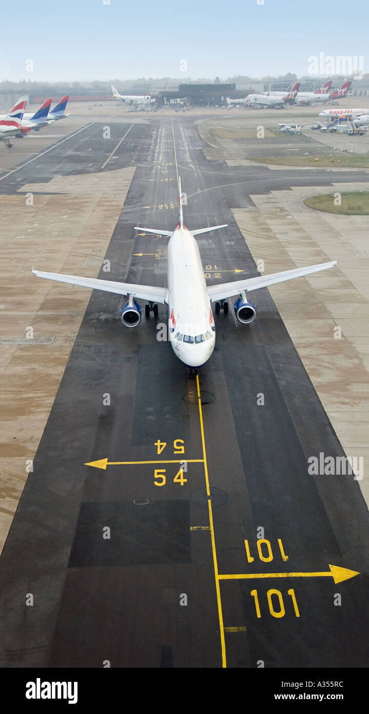 Aircraft taxiing from gate to runway Modern Jet airliner British ...