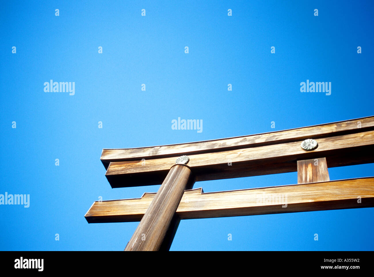 The Myojin toril - Japanese shinto shrine gate Stock Photo - Alamy