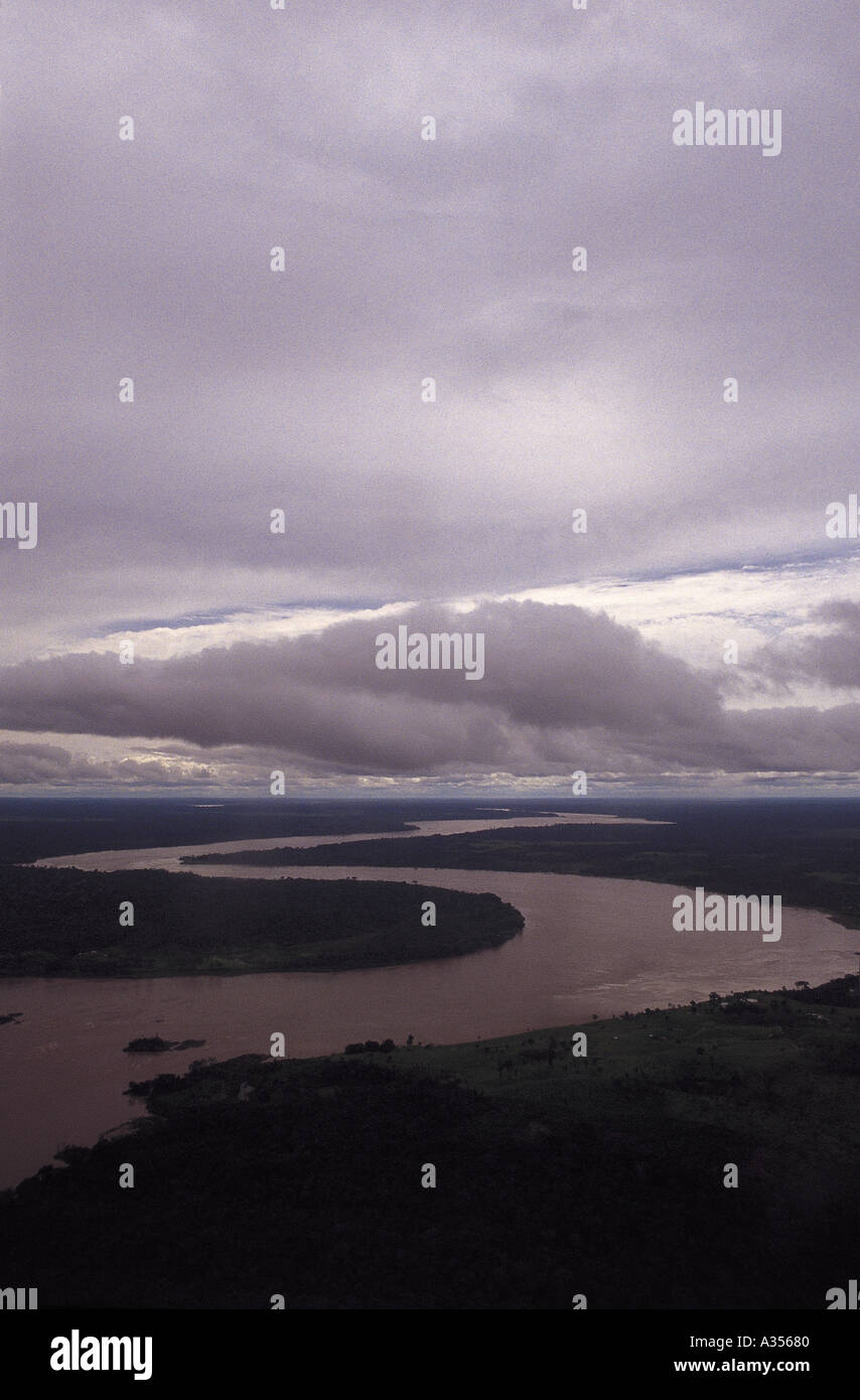 Rondonia State Brazil Winding Amazon region river Madeira River which ...