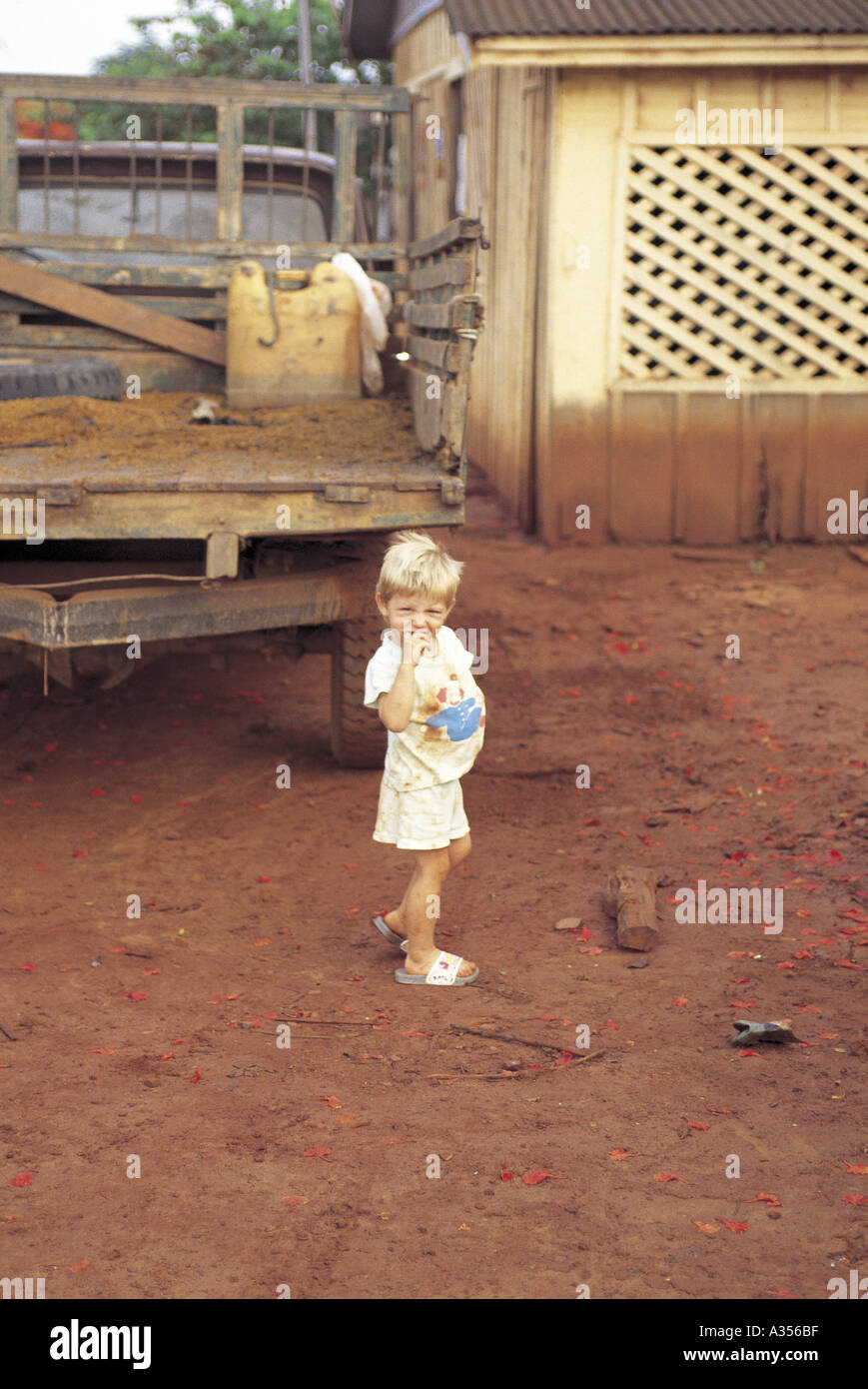 Juruena Mato Grosso State Brazil Young blonde child of settlers from ...