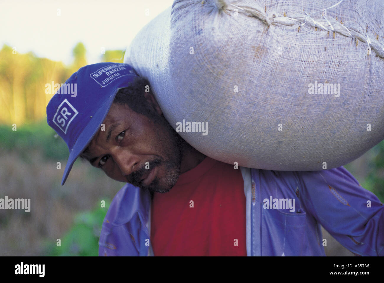 Man carrying sack on shoulder hi-res stock photography and images - Alamy