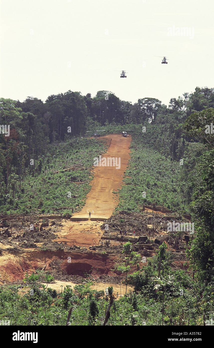 Military Attack on Illegal Prosp Stock Photo - Alamy