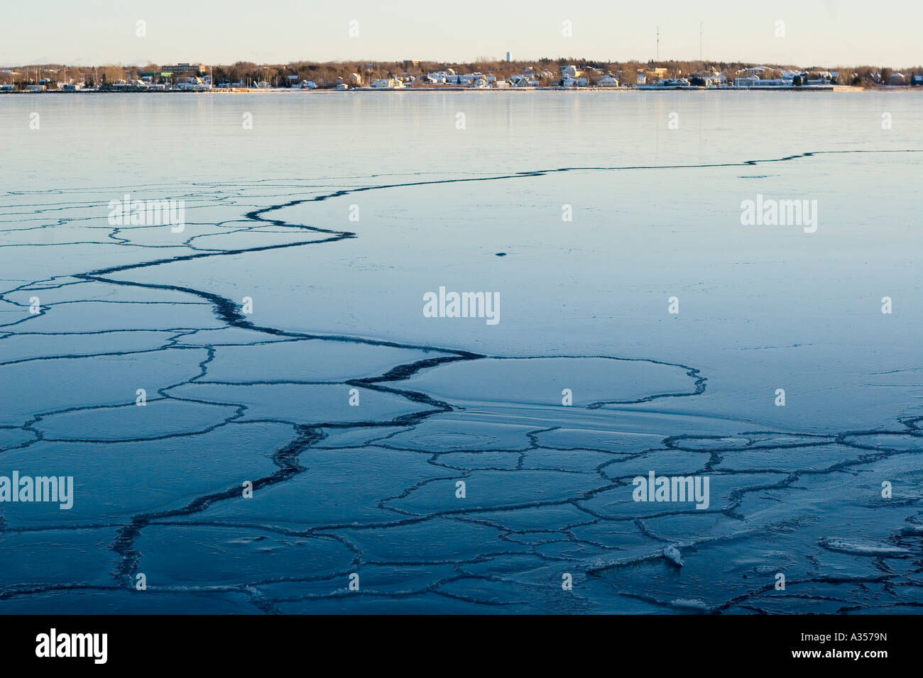 Stock Image of the Northumberland Strait Freezing During Winter Season ...