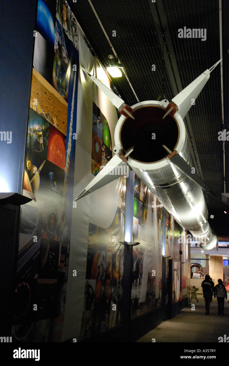 Rocket exhibit the London Science Museum Stock Photo - Alamy