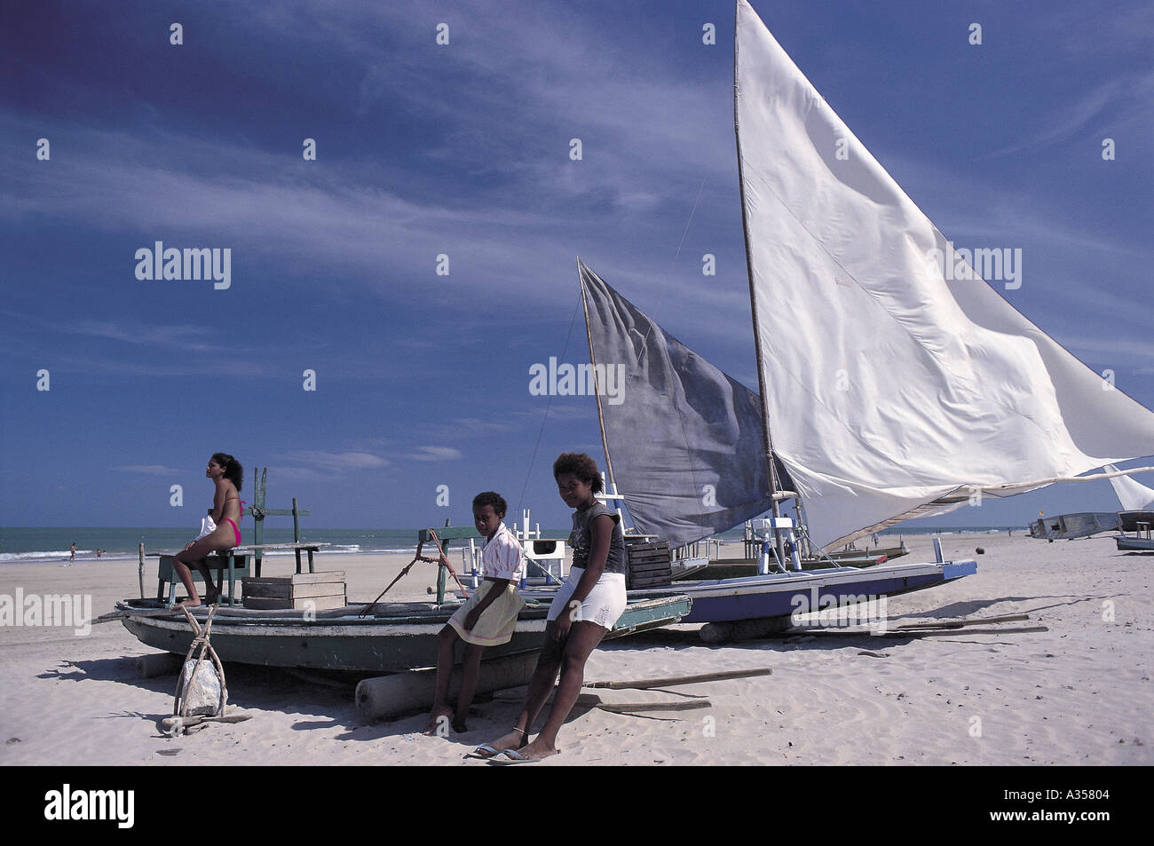 Jangada fishing boats Stock Photo - Alamy