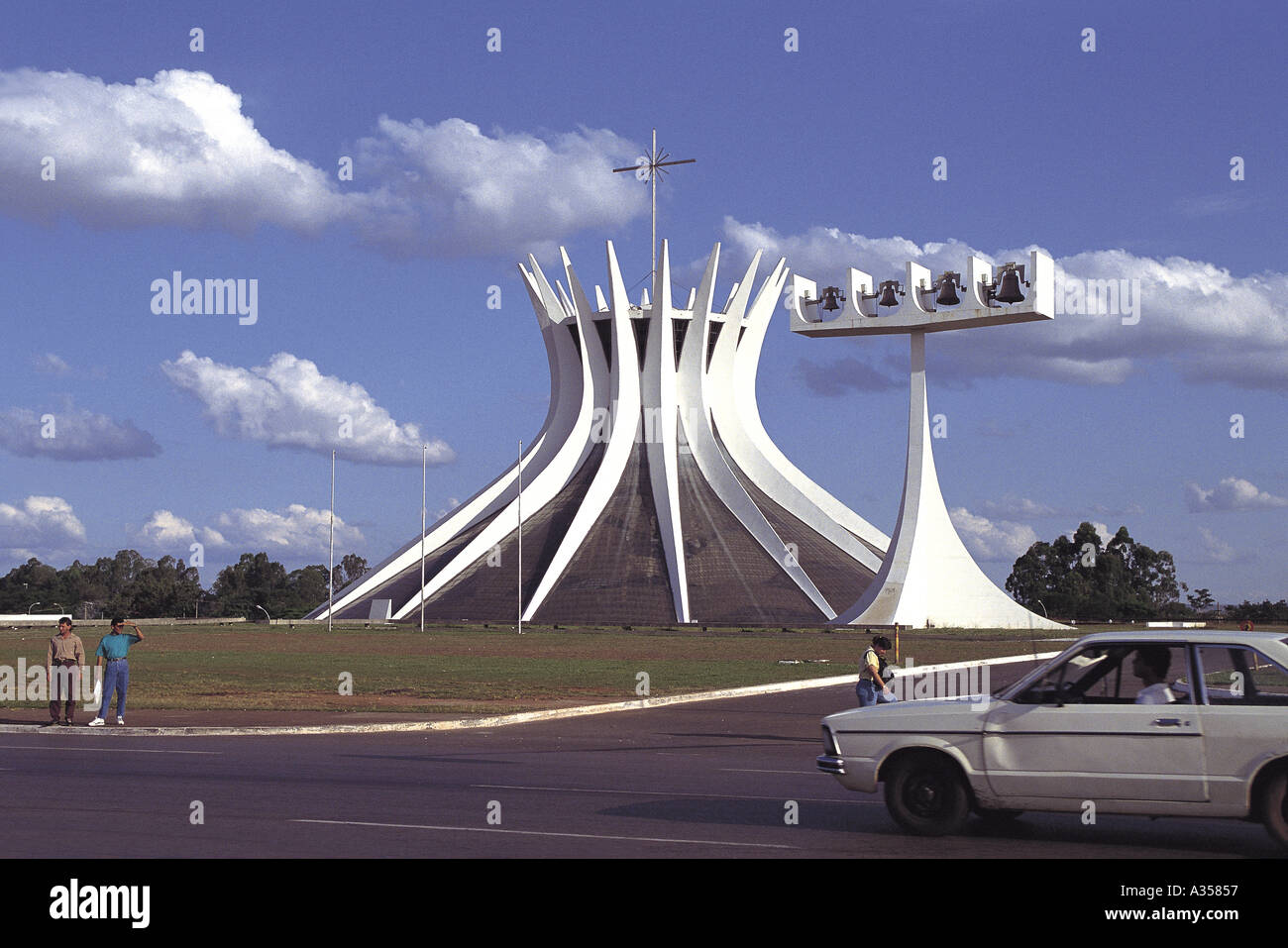 Brasilia Brazil Cathedral by Oscar Niemeyer architect with modern Stock ...