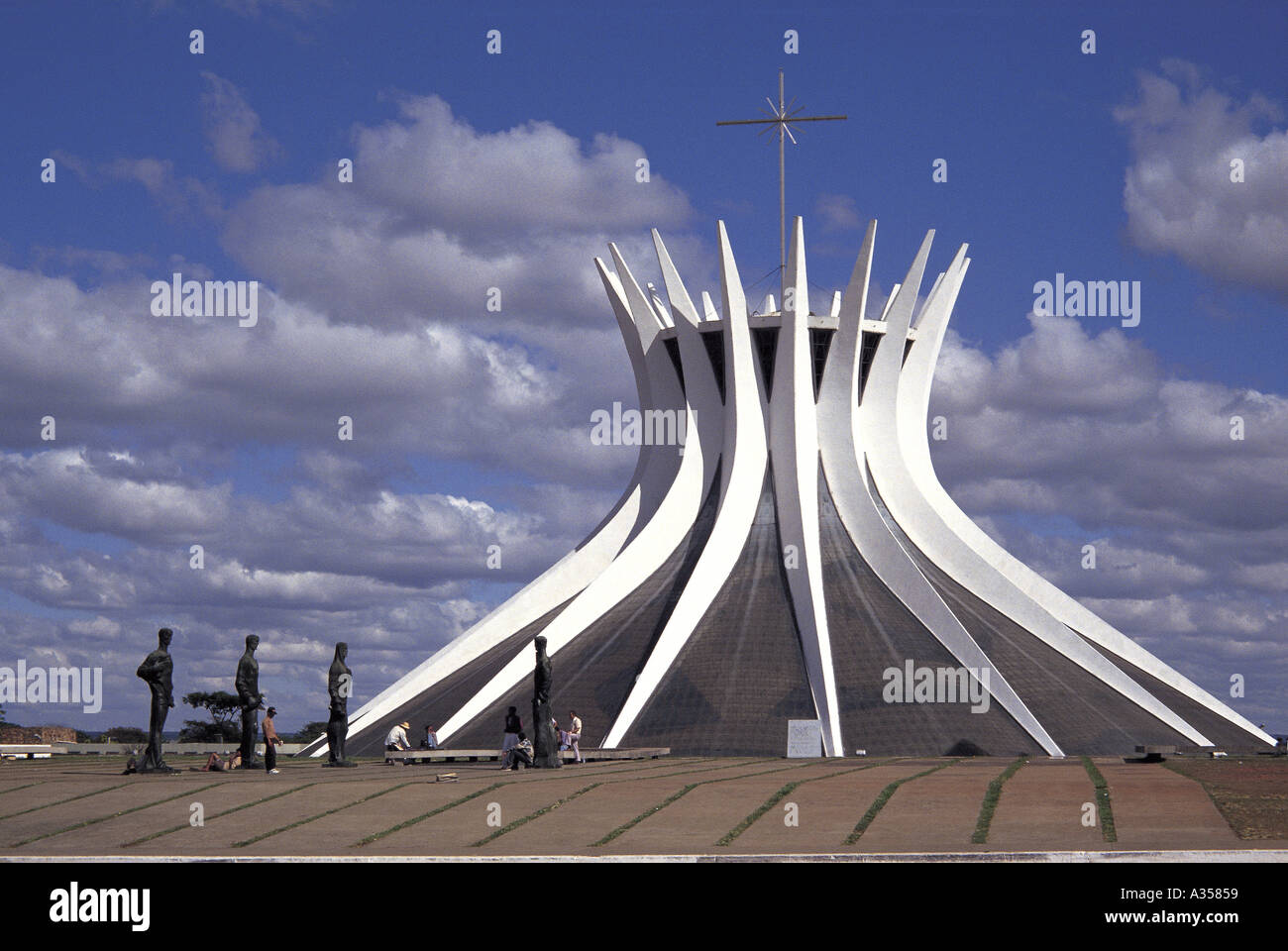 Brasilia Brazil Modern cathedral by Oscar Niemeyer architect with Stock ...