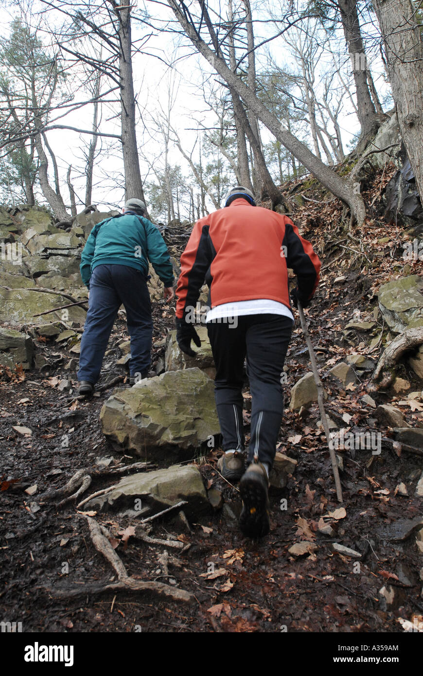 Hiker heading up trail hi-res stock photography and images - Alamy