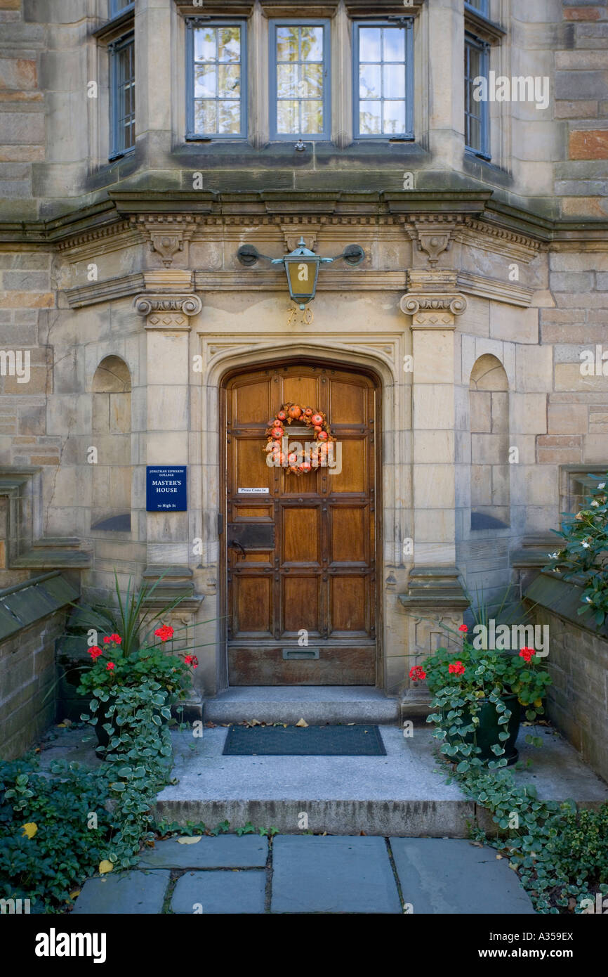 Jonathan Edwards College Masters doorway Yale University New Haven ...
