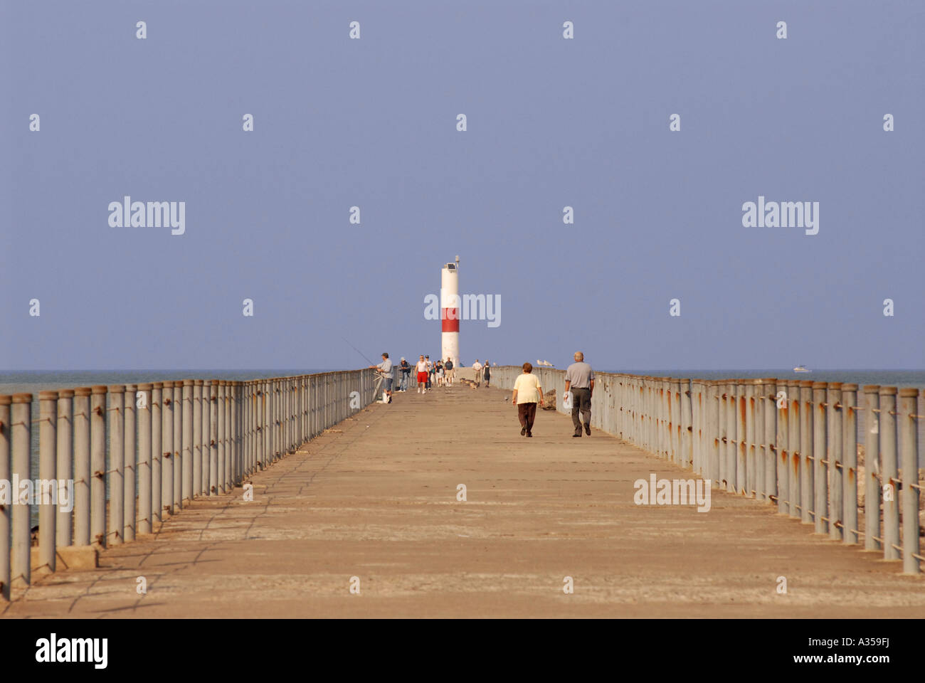 Lighthouse and Pier city of Rochester New York state USA Stock Photo ...