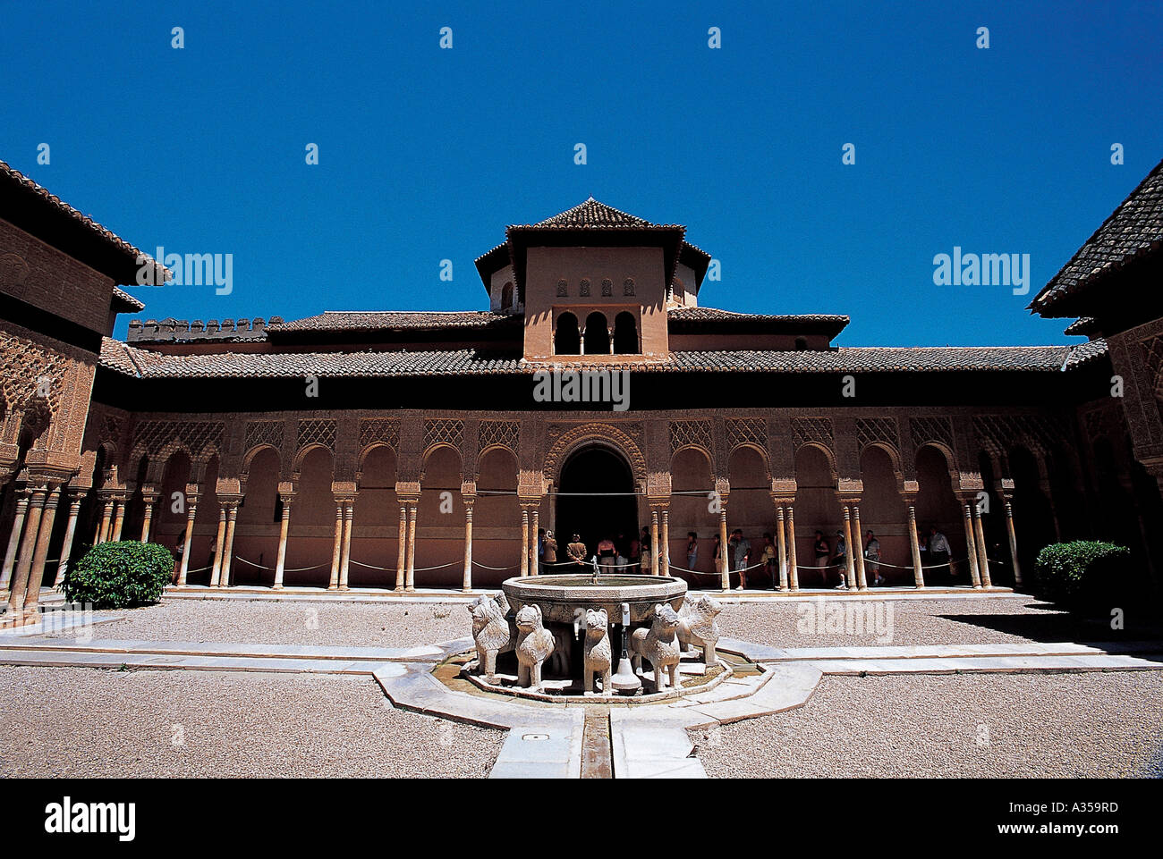 A plaza in the big Spanish building Stock Photo - Alamy