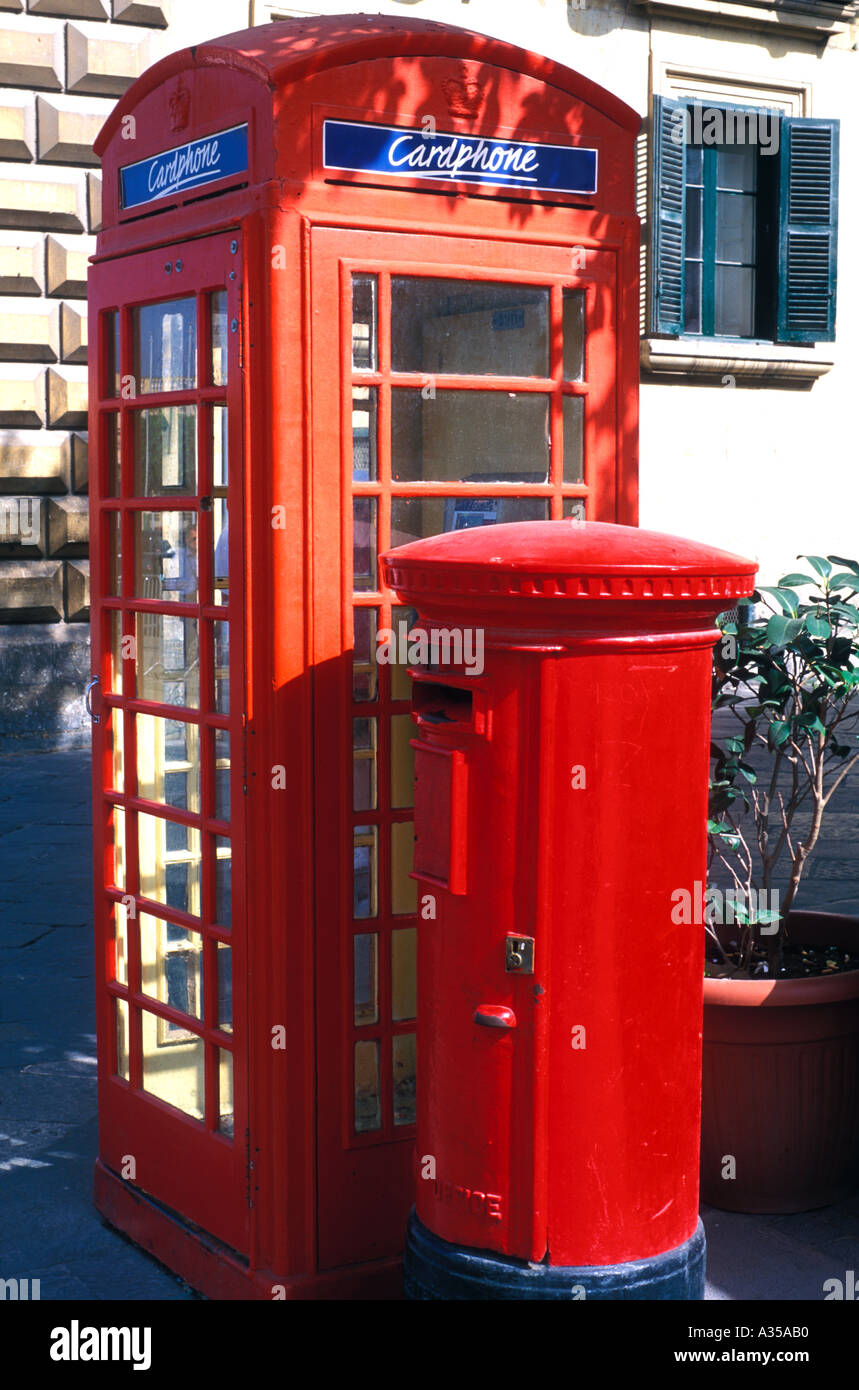 Telephone box and post box Malta Stock Photo - Alamy