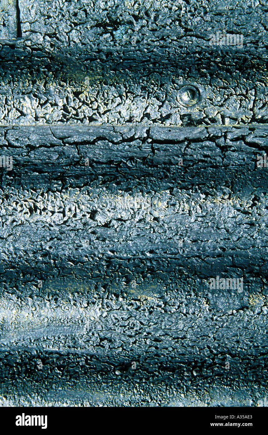 Cracked paint on corrugated steel Stock Photo - Alamy