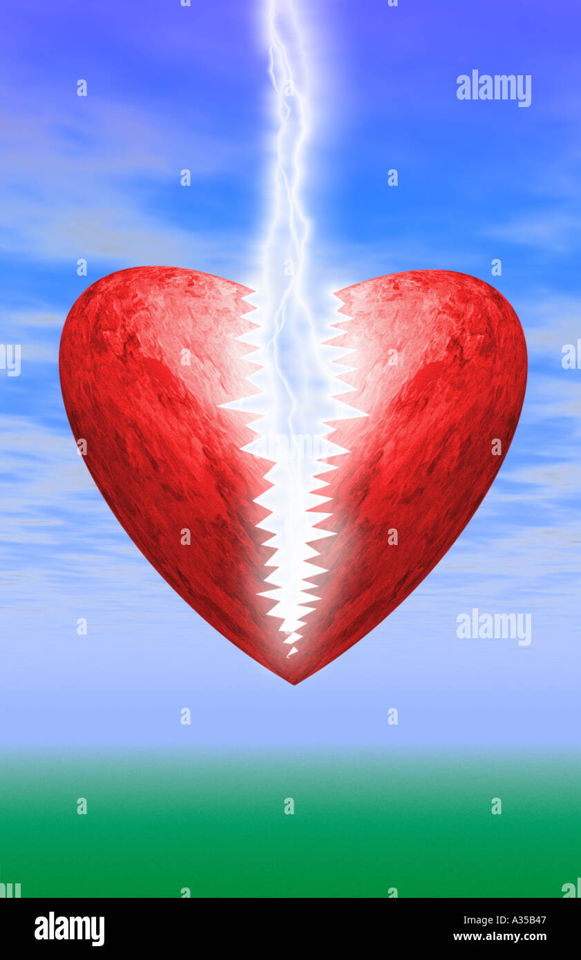 Lightning bolt heart hi-res stock photography and images - Alamy