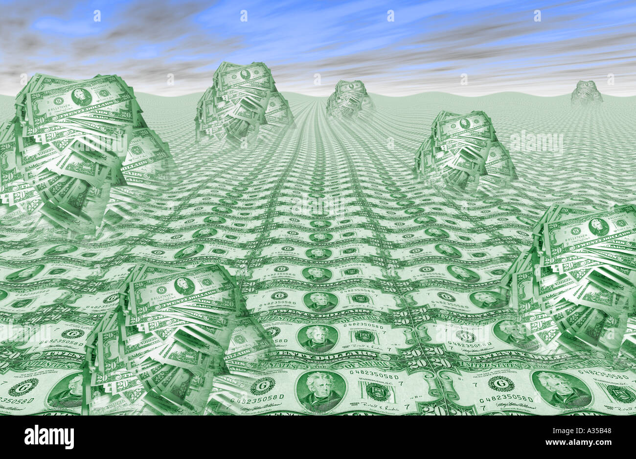 Piles of Cash Stock Photo - Alamy