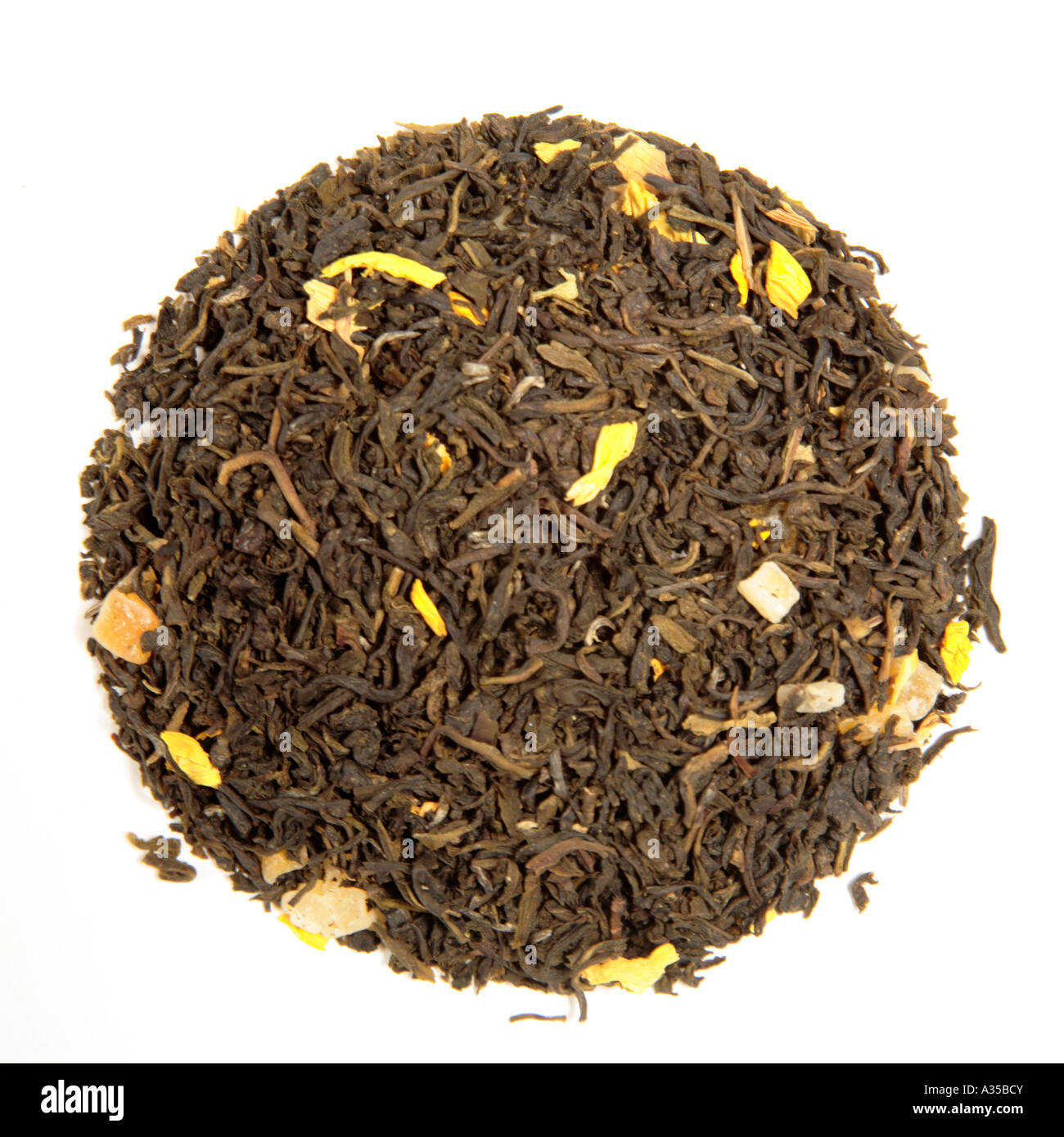 Tea Leaves in Pile Stock Photo - Alamy