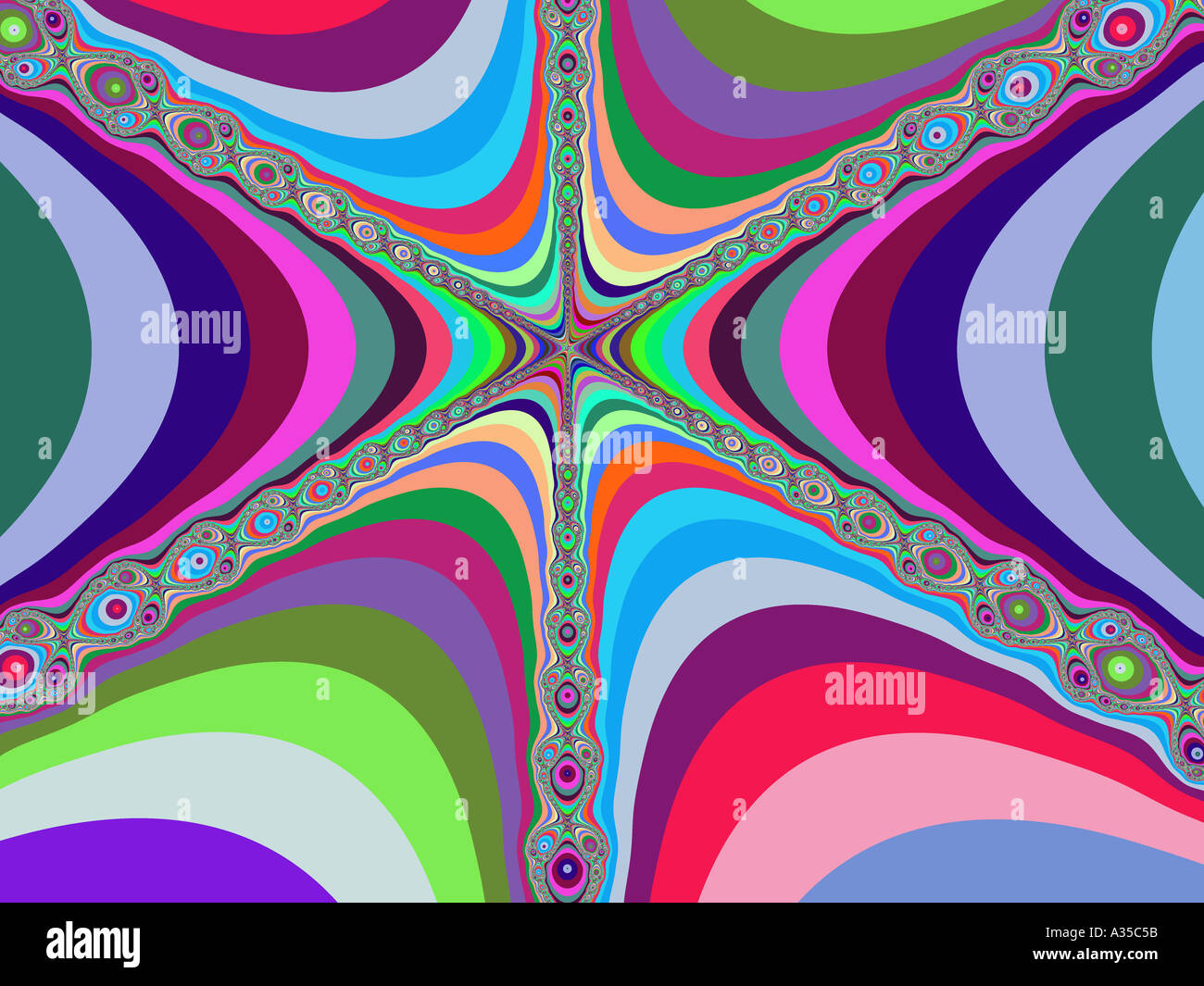Fractal Colour Wheel Stock Photo - Alamy