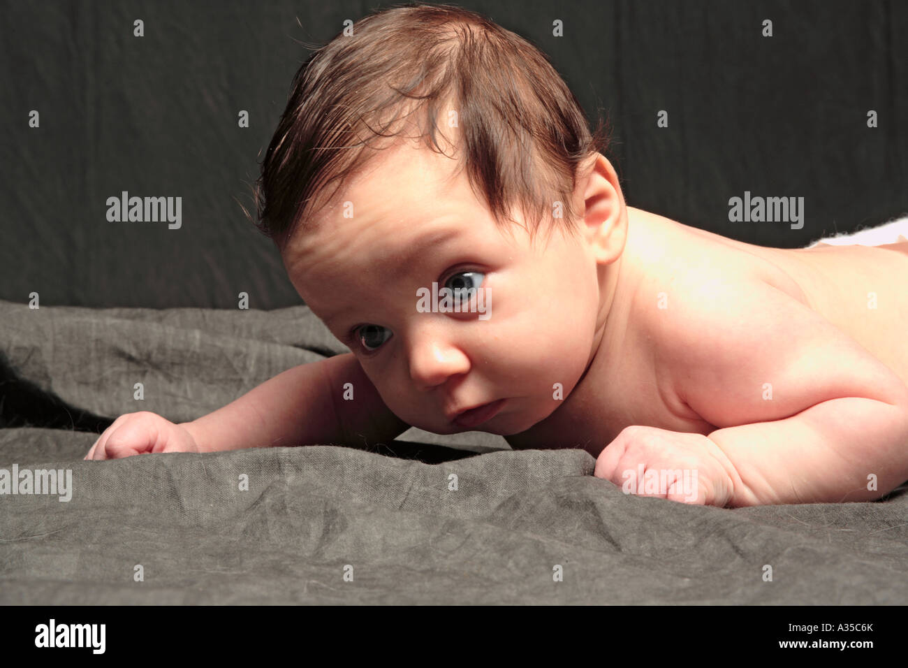 Baby Holding Head Up Stock Photo - Alamy