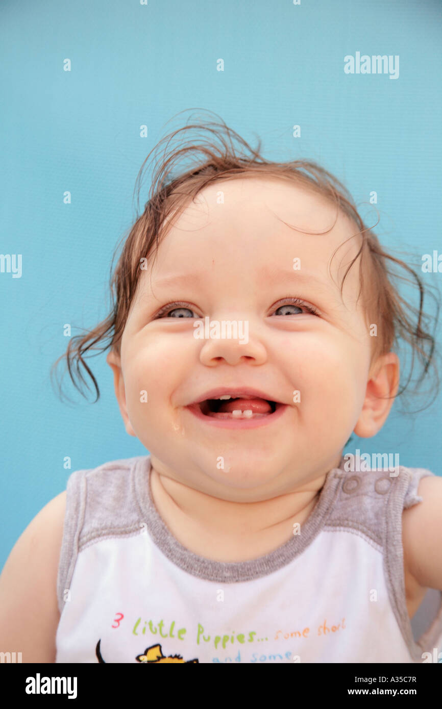 Smiling Laughing Baby Stock Photo - Alamy