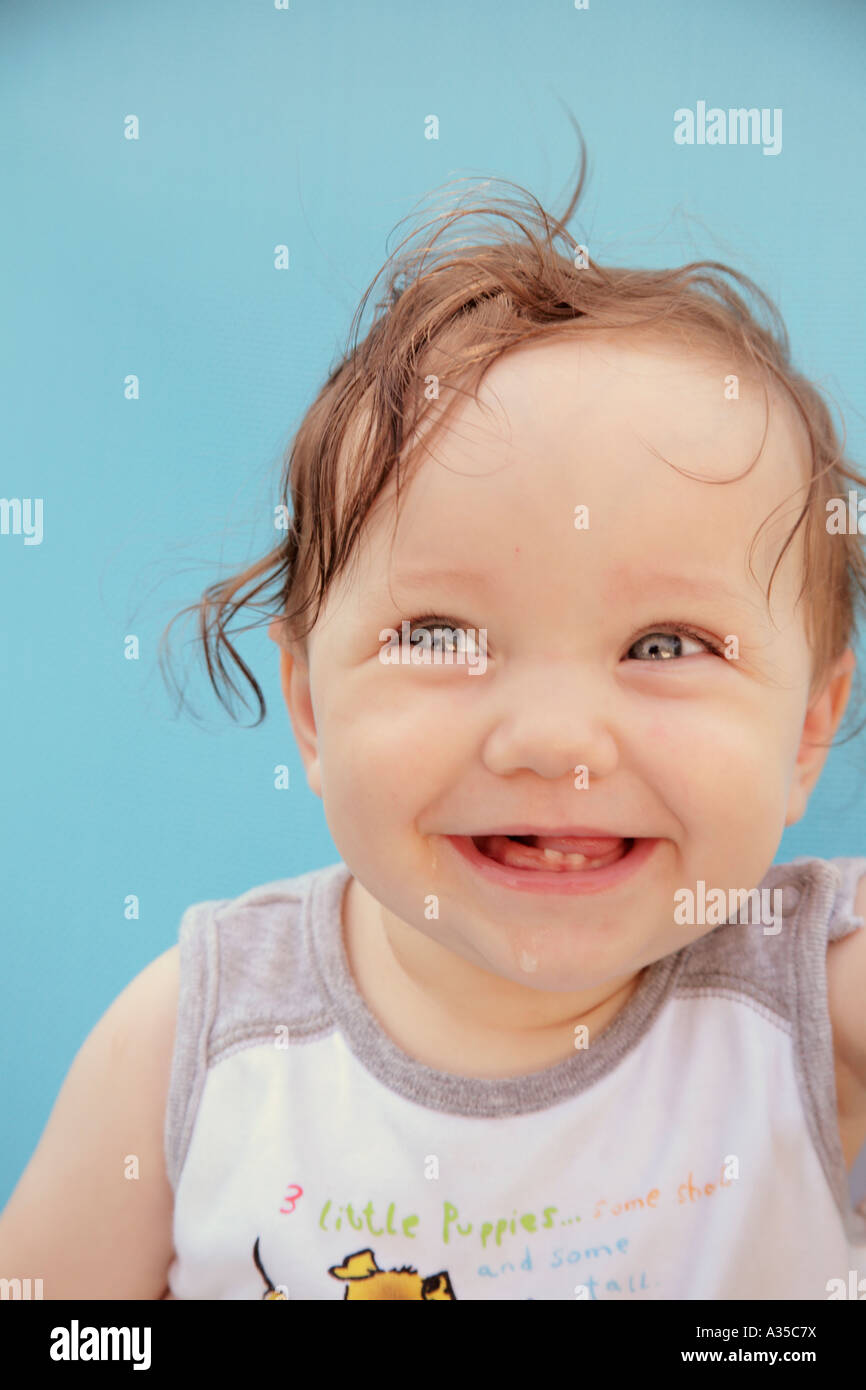 Smiling Laughing Baby Stock Photo - Alamy
