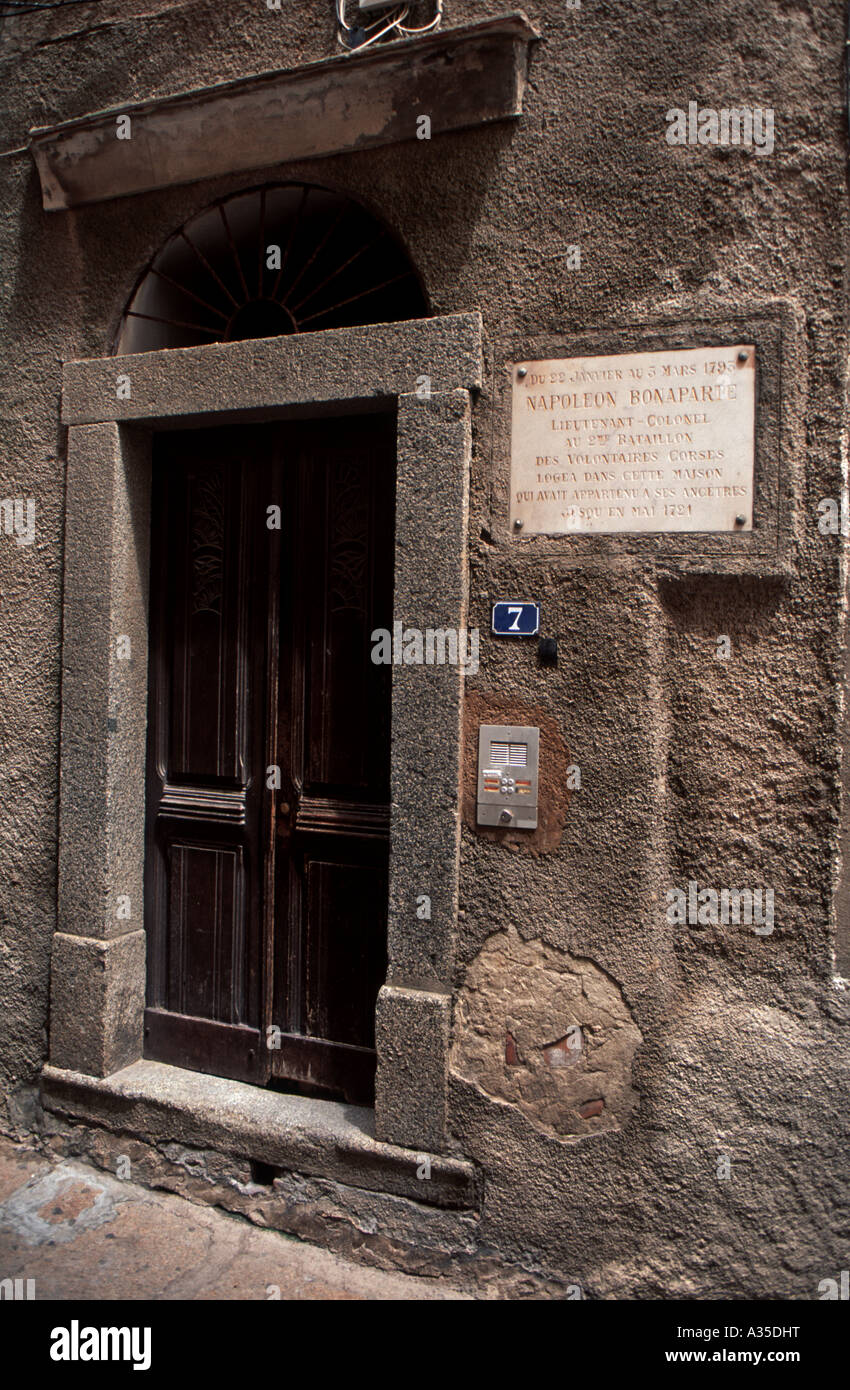 House where Napoleon stayed at Bonifacio Stock Photo - Alamy