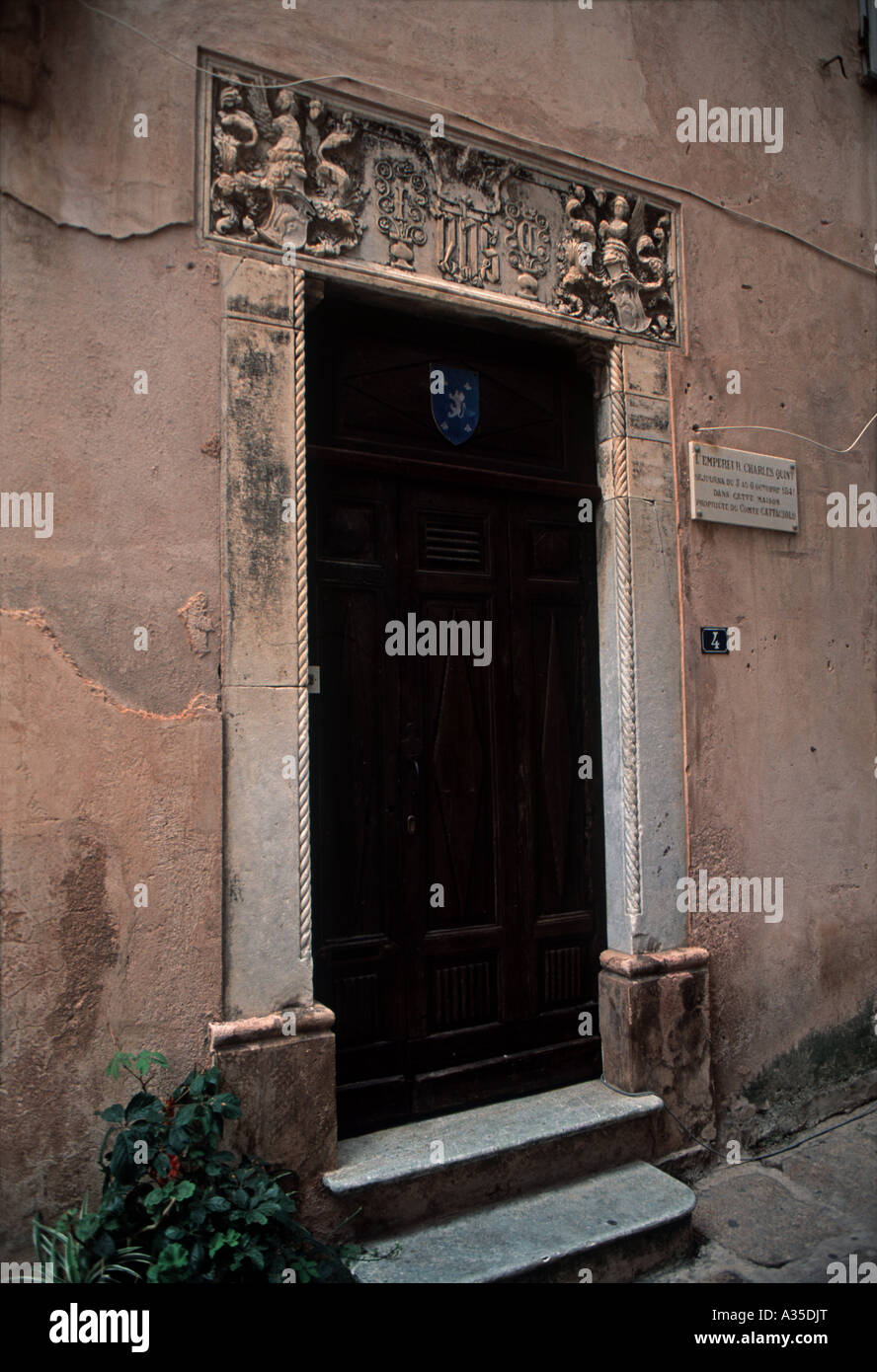 House where the Emperor Charles V at Bonifacio Stock Photo - Alamy