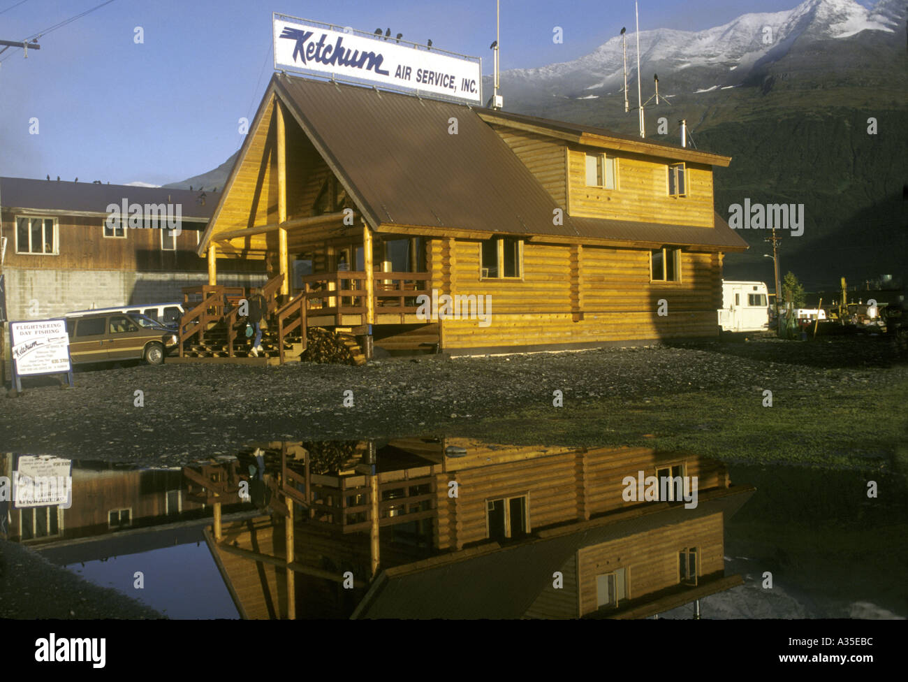 Alaskan building at Valdez Stock Photo - Alamy