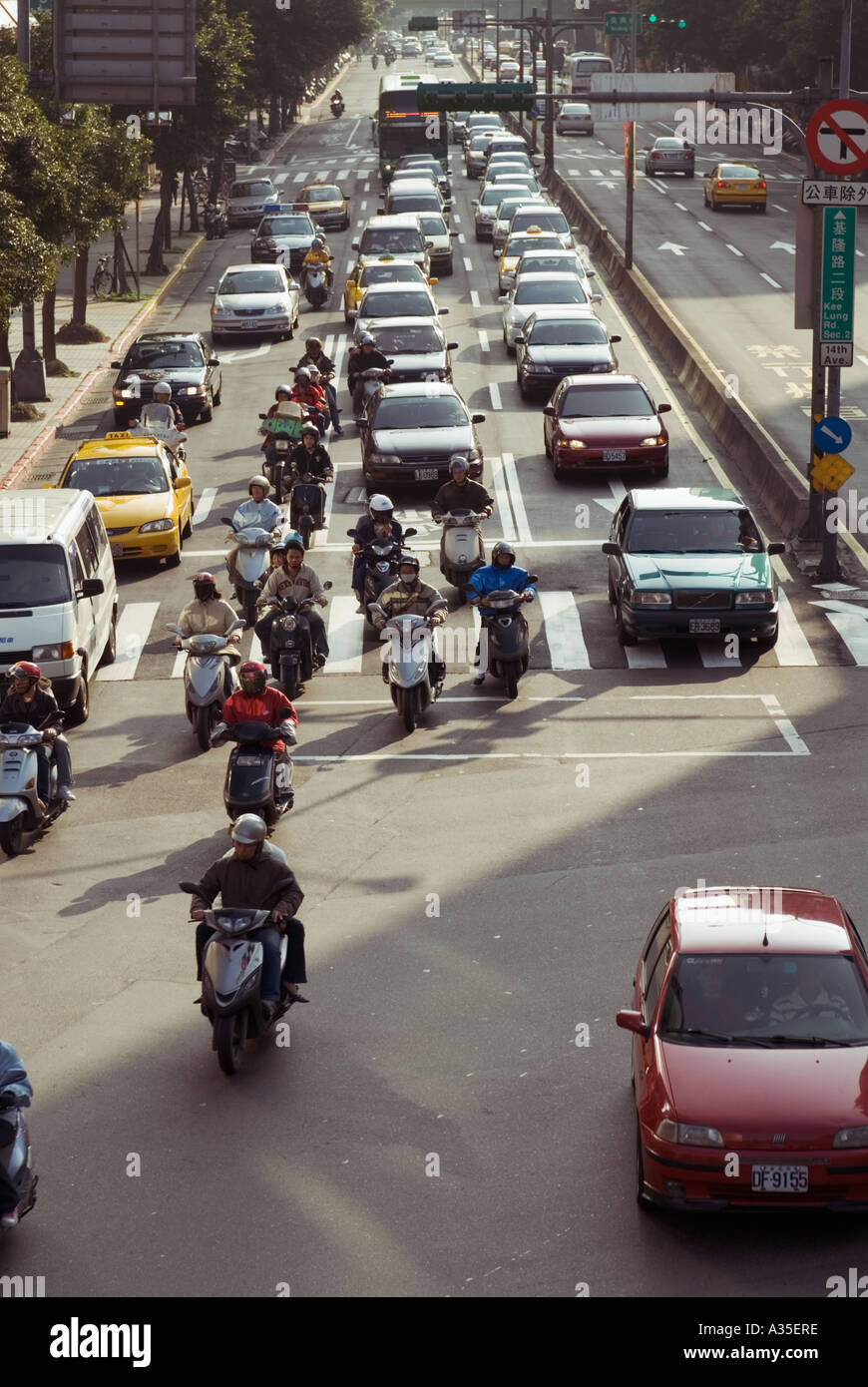 Taipei City Traffic Taiwan Republic of China Stock Photo - Alamy
