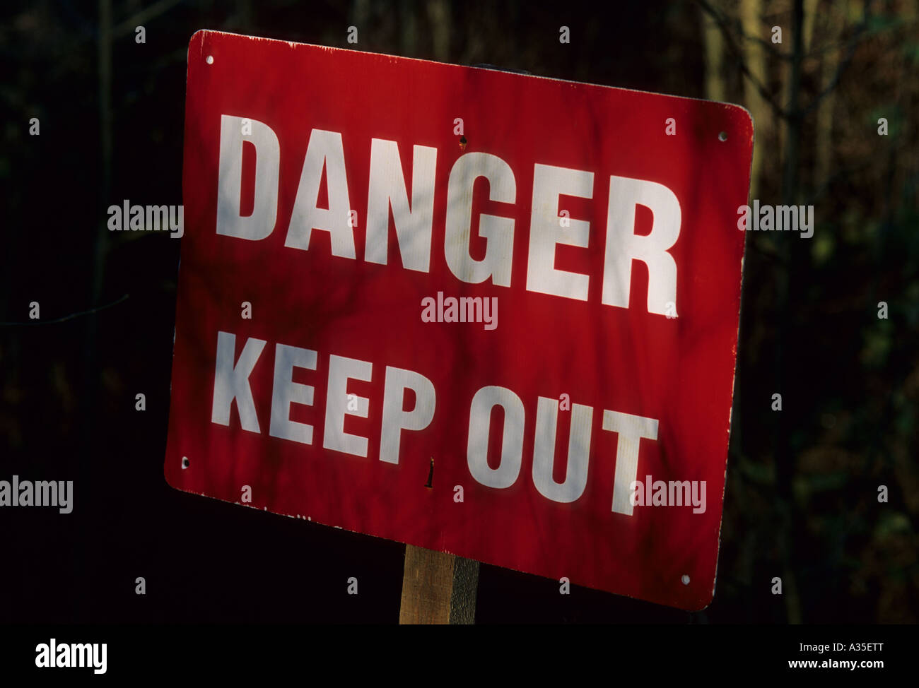 'Danger Keep Out' sign, Lincolnshire, United Kingdom Stock Photo - Alamy
