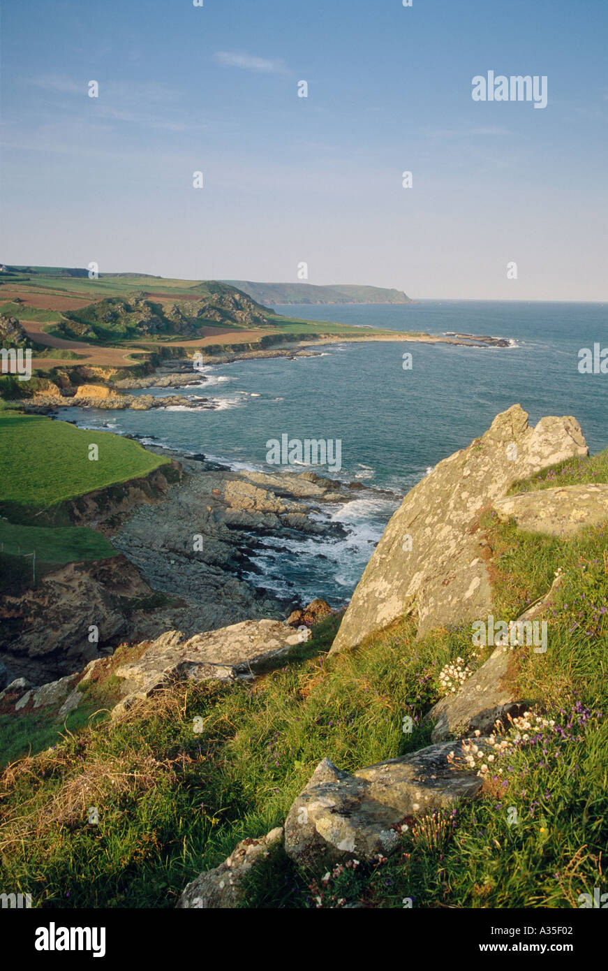 View south east from Prawle Point South Devon England UK Stock Photo ...