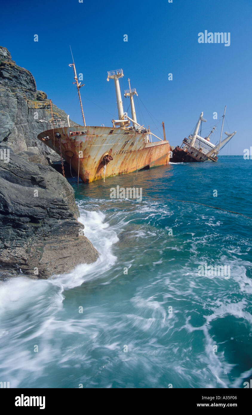 Shipwreck off the South Devon coast England UK Stock Photo - Alamy