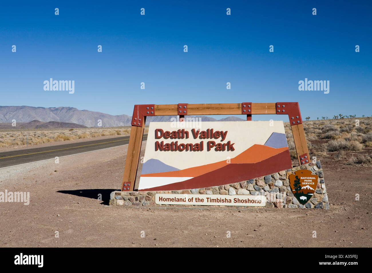 Welcome To Death Valley High Resolution Stock Photography and Images ...
