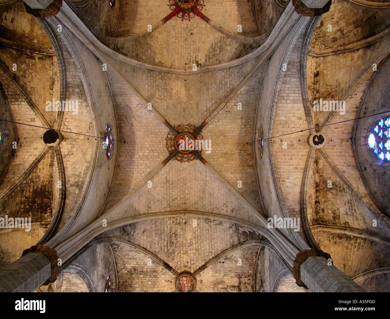Sta Maria del Mar Church Barcelona Catalunya Spain Stock Photo - Alamy