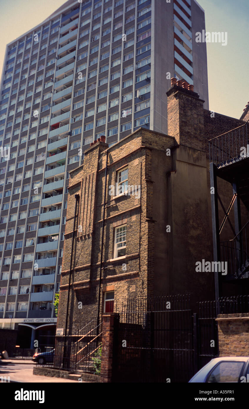 Old and new buildings, Meredith Street, London EC1, UK Stock Photo - Alamy