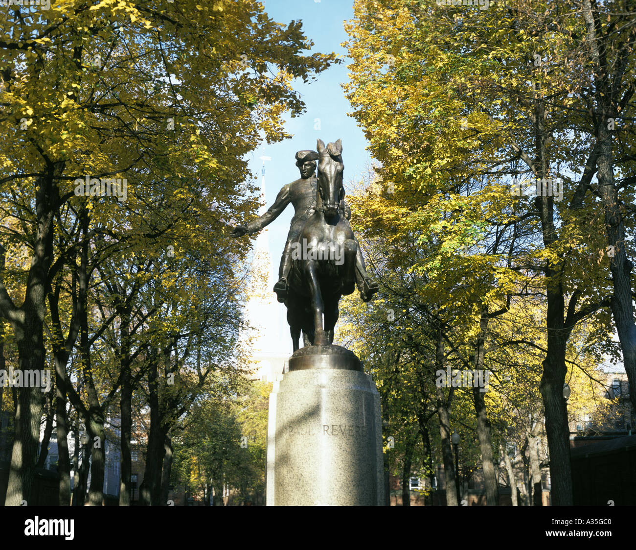 The Paul Revere statue in Boston s North End Stock Photo - Alamy