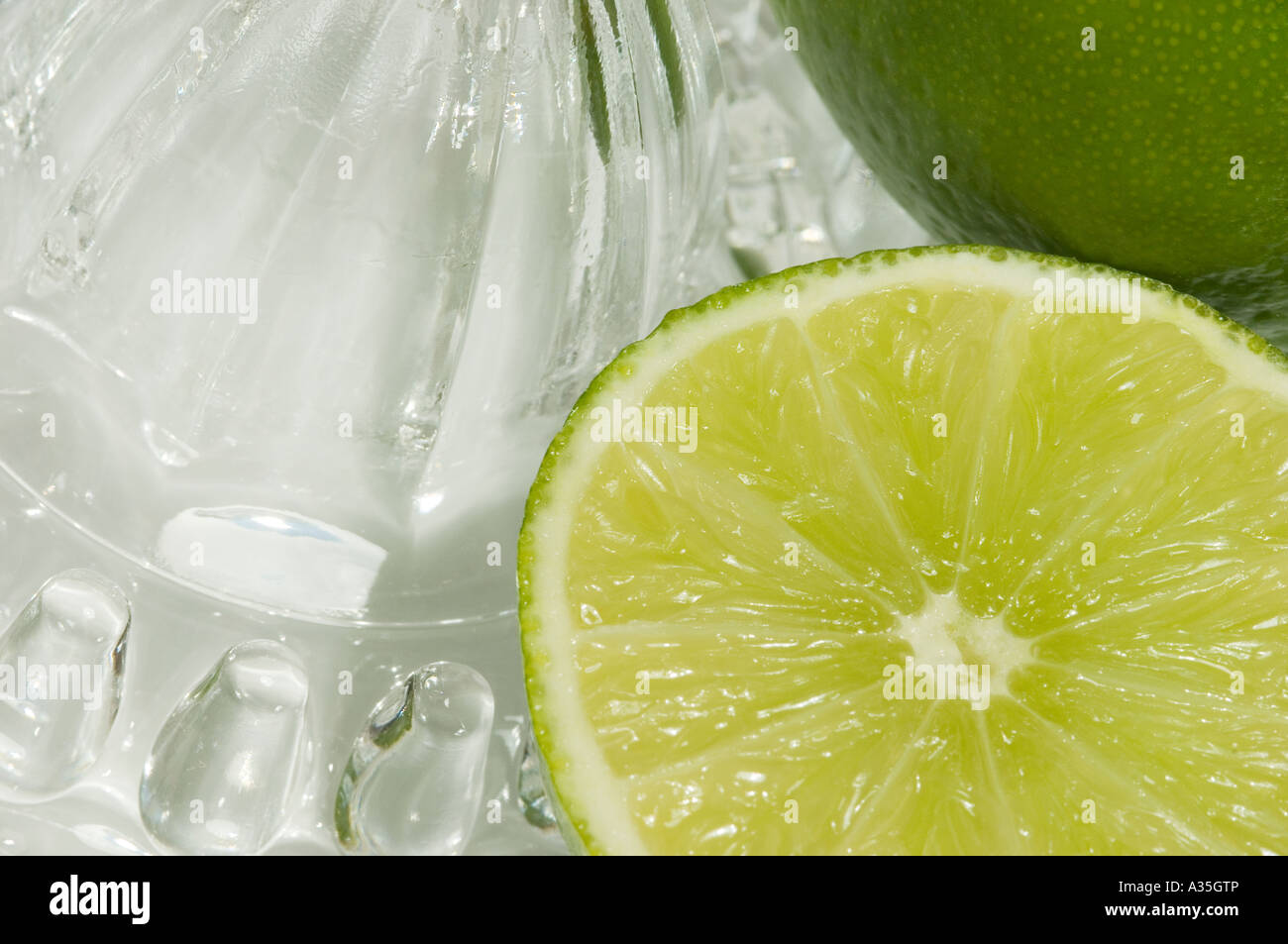 Close up of a Sliced slice of Lime fruit Stock Photo - Alamy