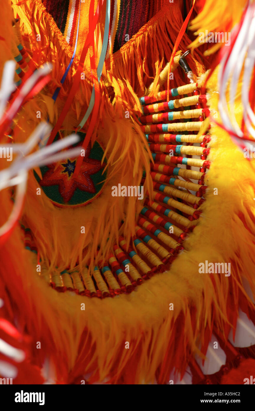 Close up of a Native American dance costume at the Lewis and Clark ...