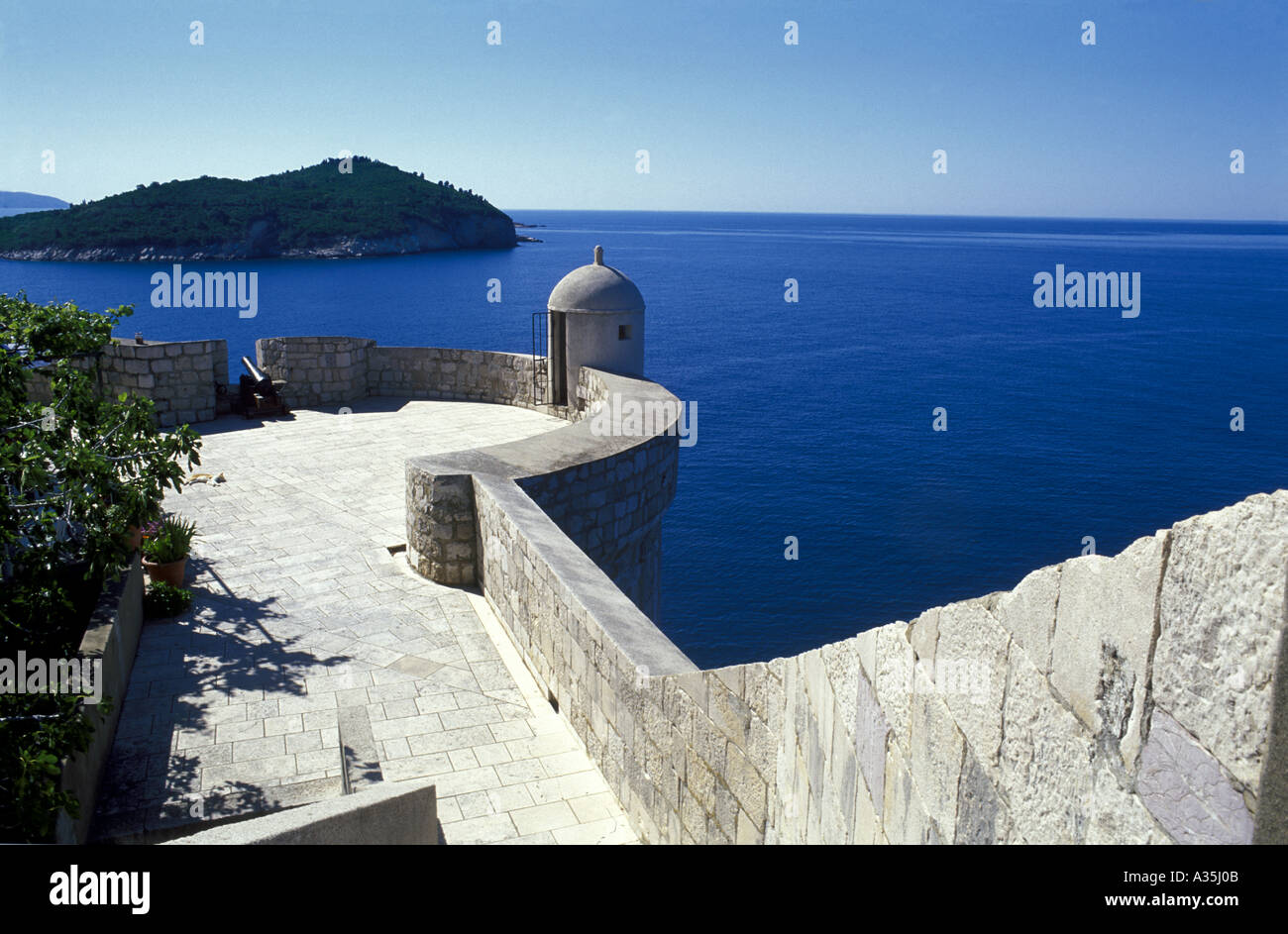 Thirteenth Century Stone Parapet City Wall surrounding Ancient city ...