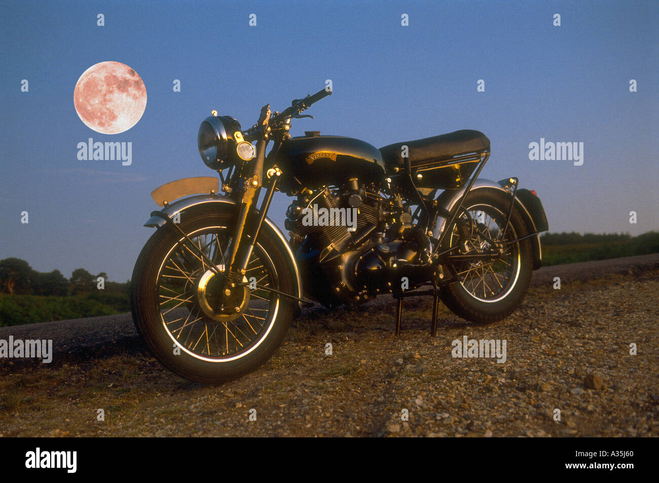 Vincent Black Shadow Series D classic motorcycle Stock Photo - Alamy