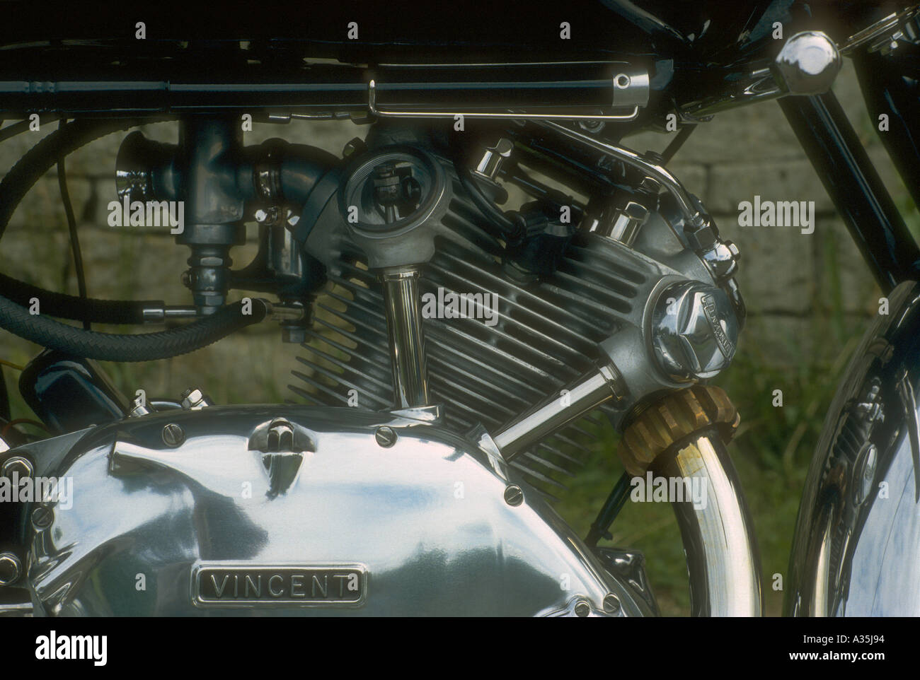 Vincent Comet motorcycle engine Stock Photo - Alamy