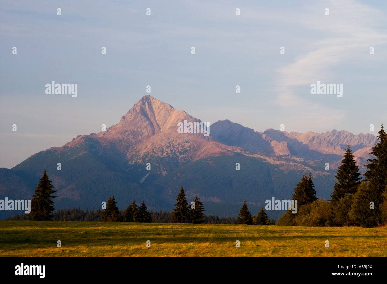 The mount Krivan isolated - The last minutes of sunshine before the ...