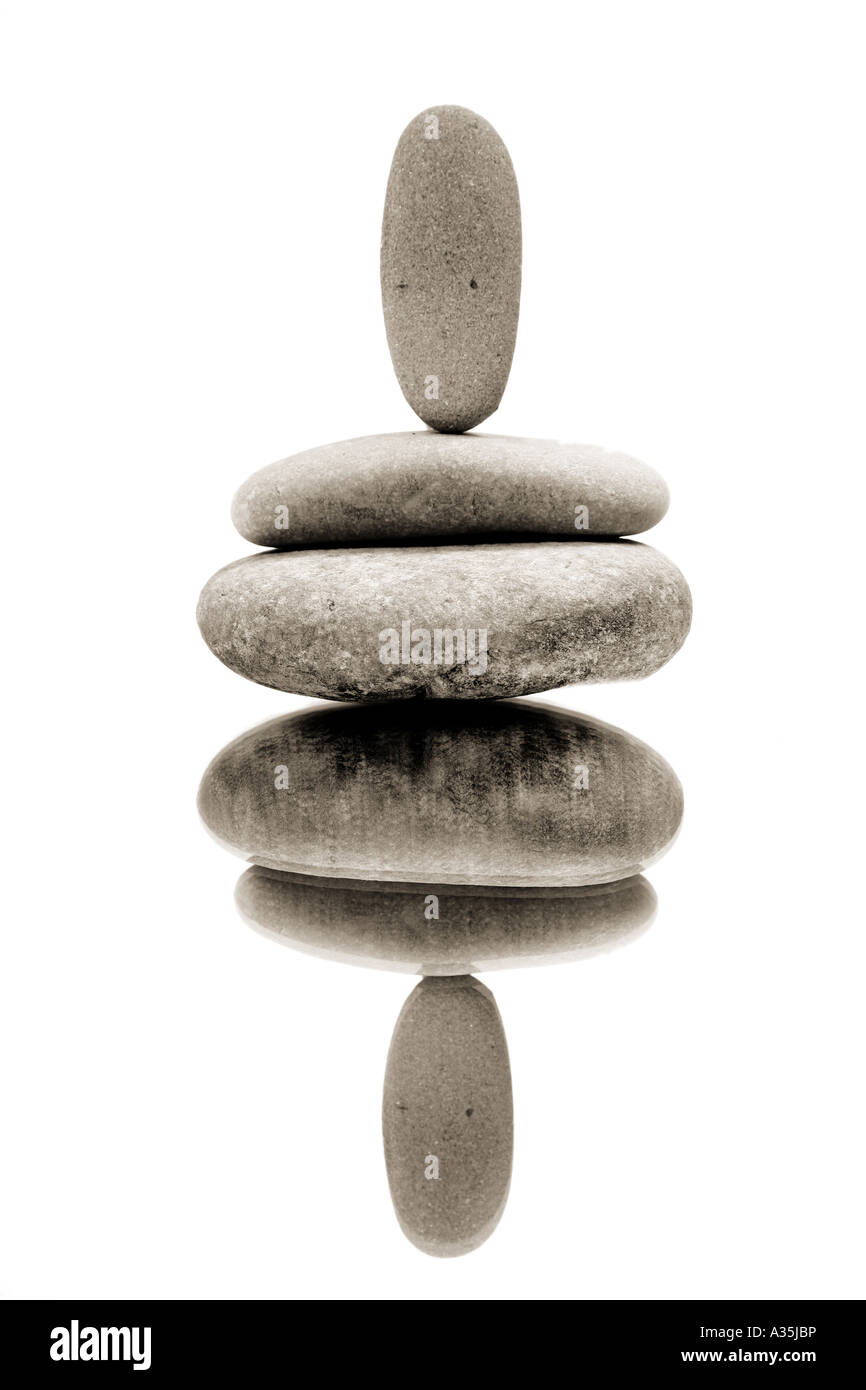 pebbles on white Stock Photo - Alamy