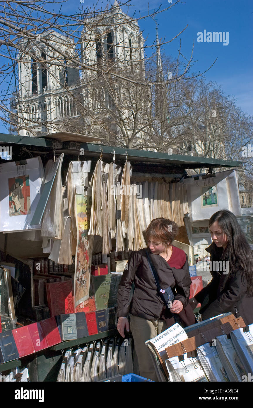 Paris France Stores Book Stalls Along Seine River "Bouquinistes" "Quai ...